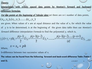Matlab lecture 8 – newton's forward and backword interpolation@taj copy | PDF