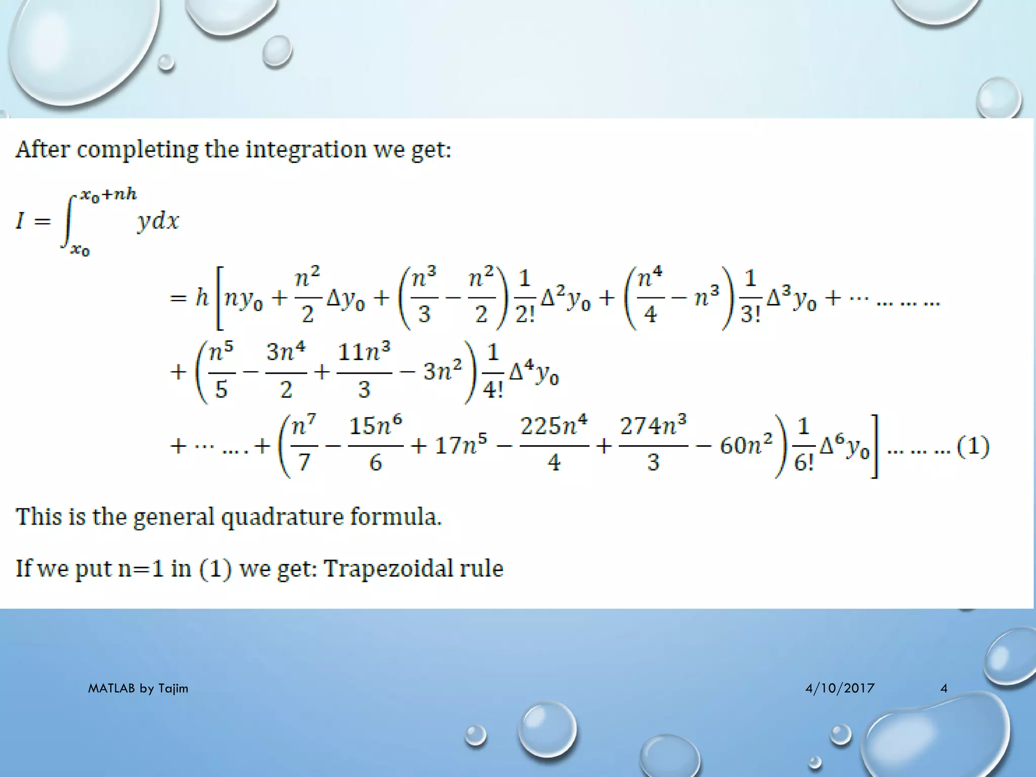 Matlab lecture 9 – simpson 1,3 and trapezoidal method@taj | PPT