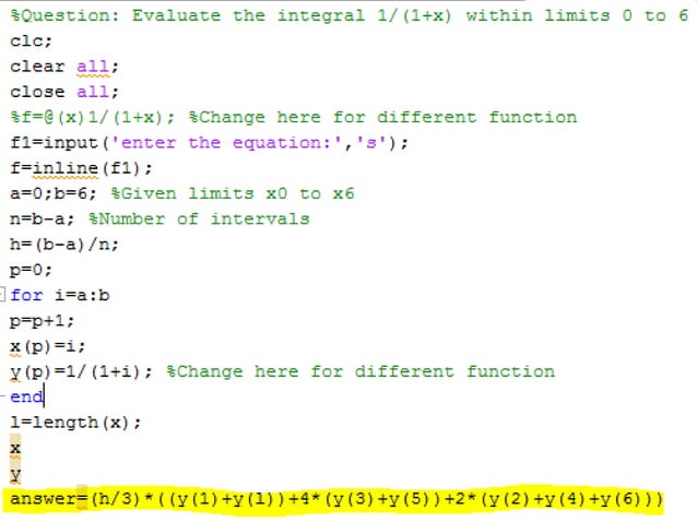 Matlab lecture 9 – simpson 1,3 and trapezoidal method@taj | PPT