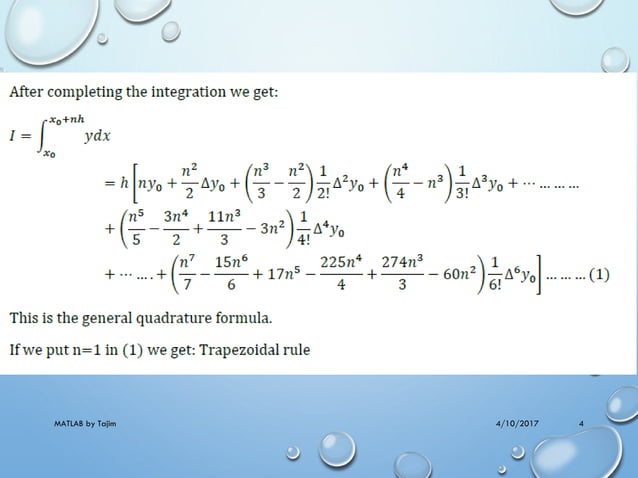 Matlab lecture 9 – simpson 1,3 and trapezoidal method@taj | PPT