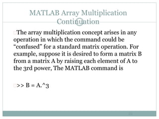 Matlab matrices and arrays | PPTX