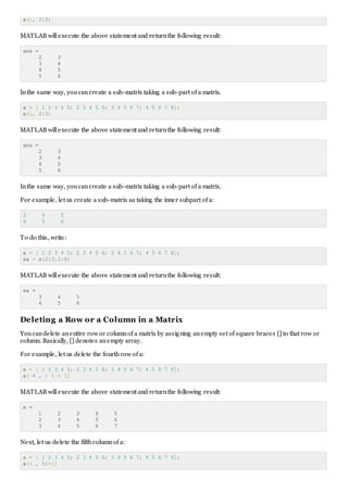 Matlab matrics | PDF