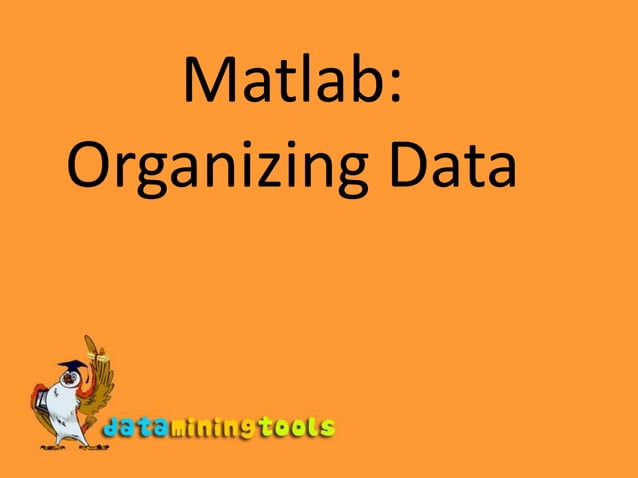 Matlab Organizing Data | PPT