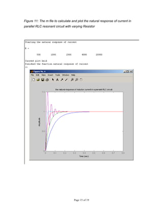 MATLAB SIMULATIONS OF PARALLEL RESONANT CIRCUIT | DOC