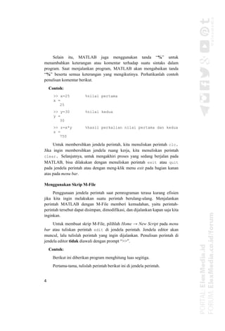 Matlab pemula | PDF