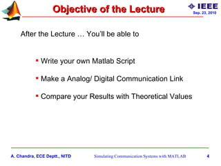 Simulating communication systems with MATLAB: An introduction | PPT