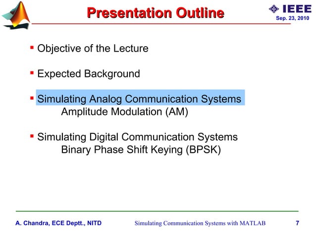 Simulating Communication Systems With Matlab An Introduction Ppt 7780