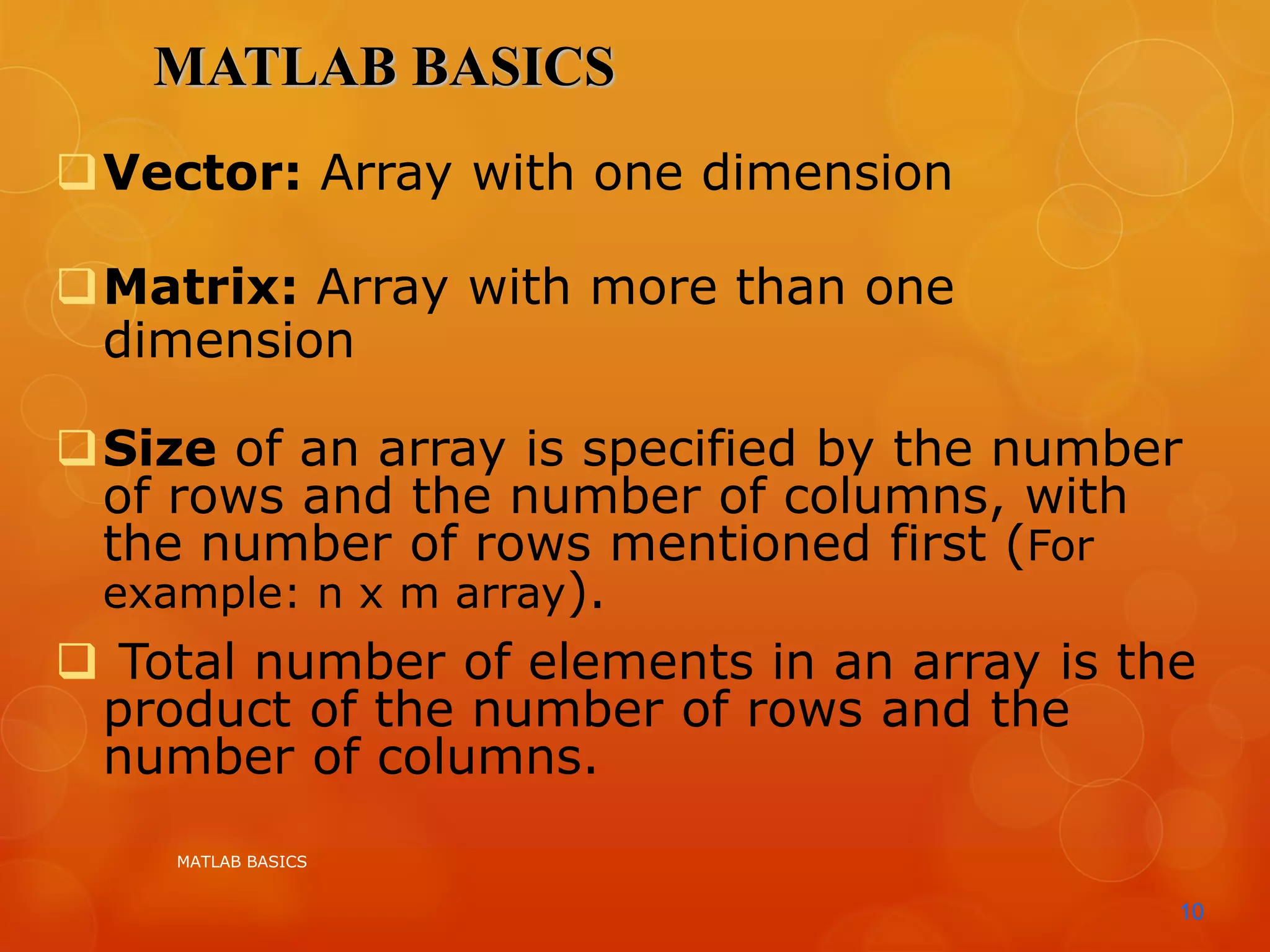 Matlab ppt | PPTX | Programming Languages | Computing