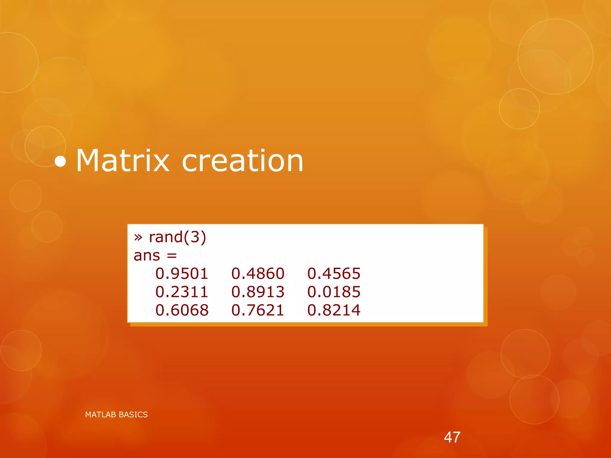 Matlab ppt | PPTX | Programming Languages | Computing