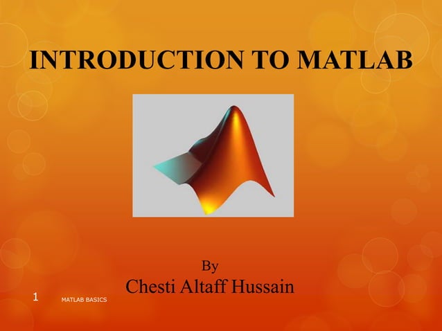 Matlab ppt | PPTX | Programming Languages | Computing
