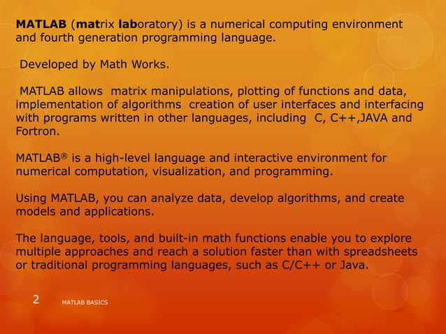 Matlab Ppt Pptx Programming Languages Computing 6803