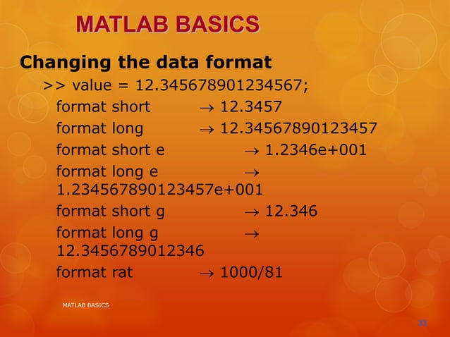 Matlab ppt | PPTX | Programming Languages | Computing
