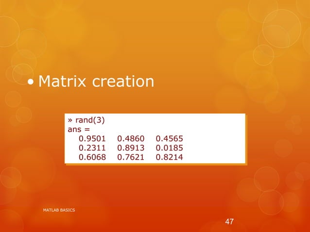 Matlab ppt | PPTX | Programming Languages | Computing