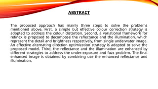 mat lab ppt final.pptx for imahe under water | PPTX