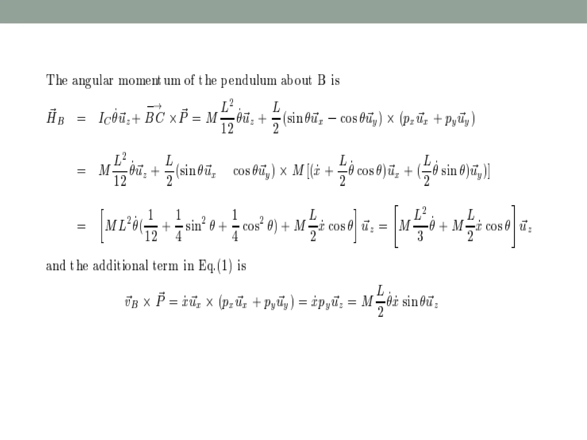 MATLAB Modeling of a Pendulum on Elastic Support.pptx