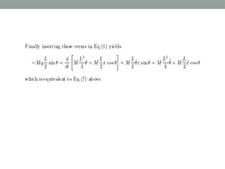MATLAB Modeling of a Pendulum on Elastic Support.pptx