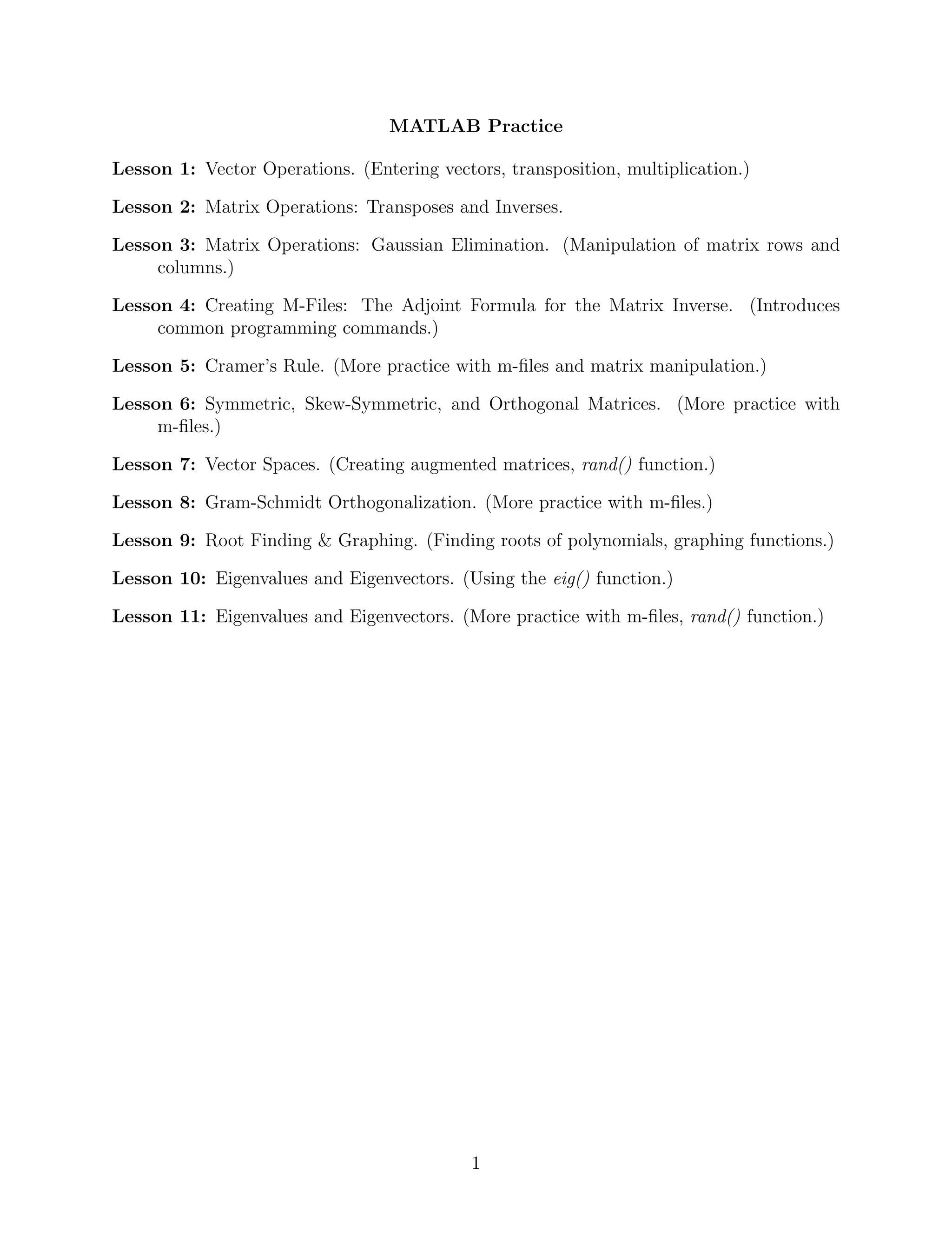 Matlab practice | PDF
