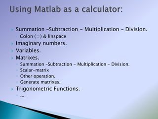 Matlab Presentation | PDF