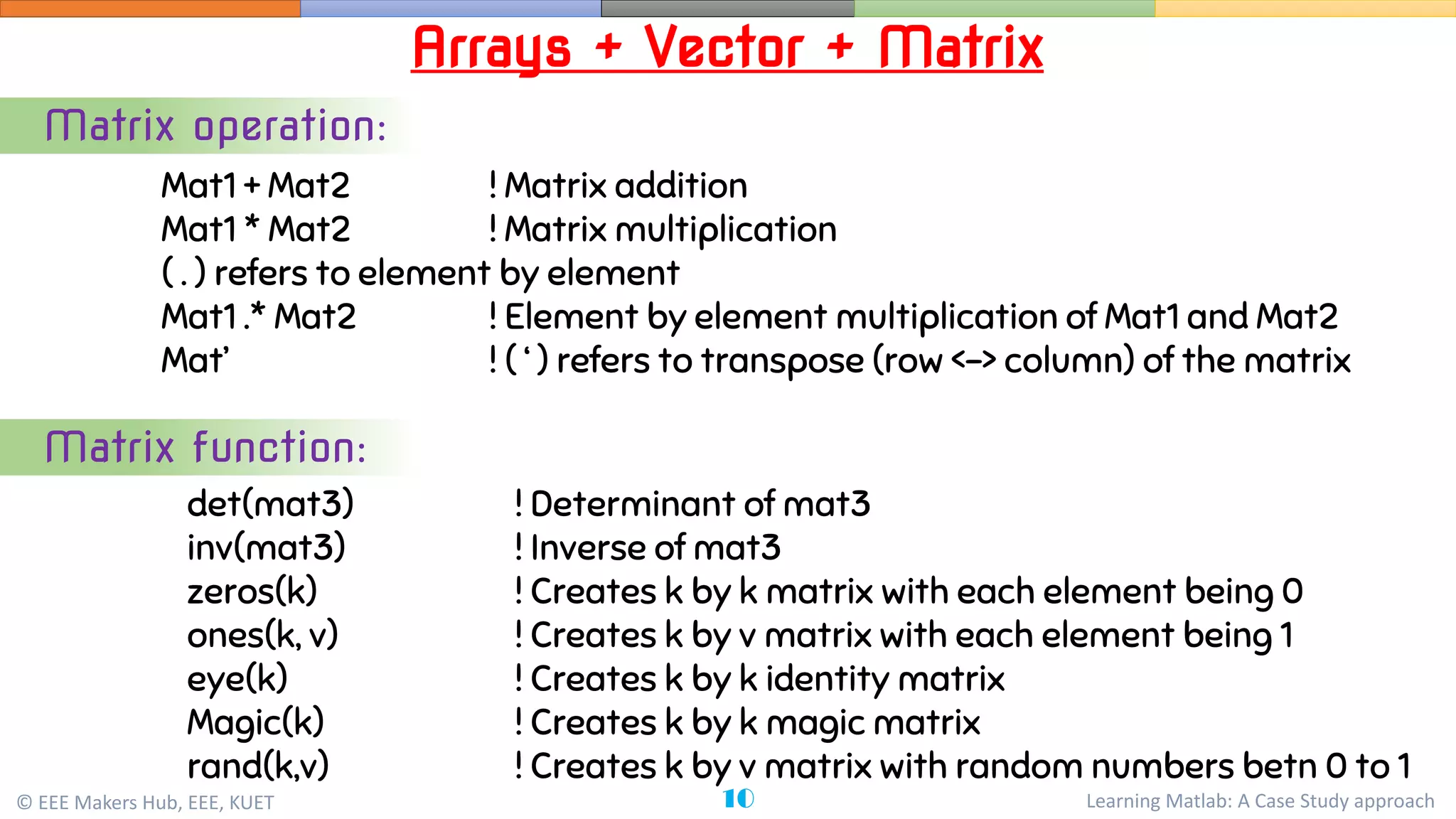 Matlab programming | PDF