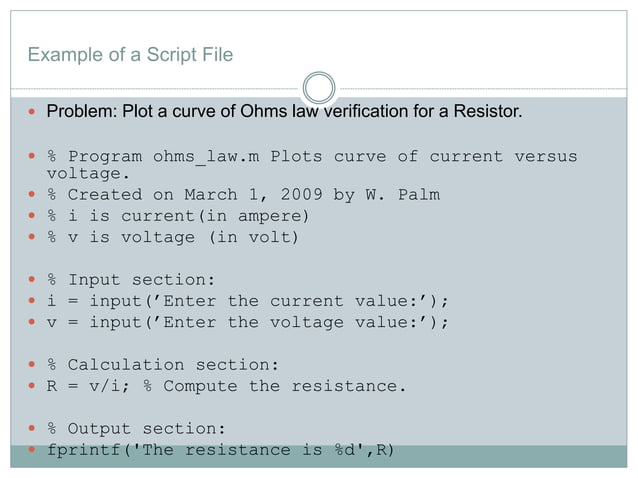 Matlab Programming Tips Part 1 | PPT