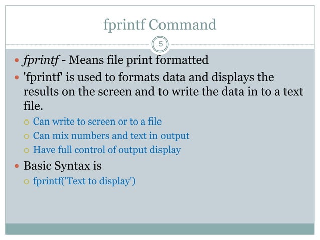 Matlab Programming Tips 2 Input And Output Commands Ppt