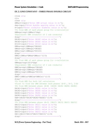 Power Systems Engineering - Matlab programs for Power system Simulation ...