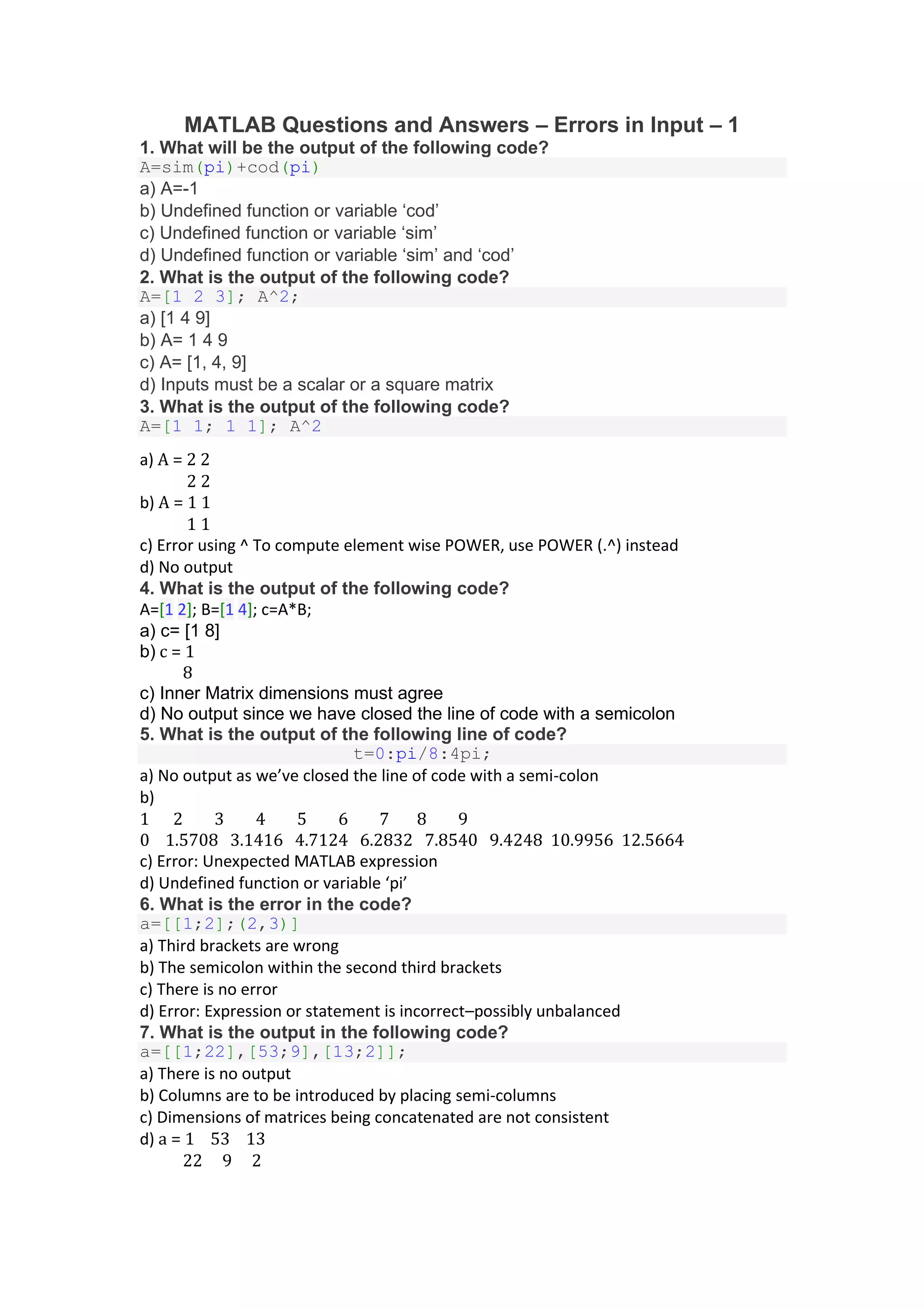 MATLAB Questions and Answers.pdf