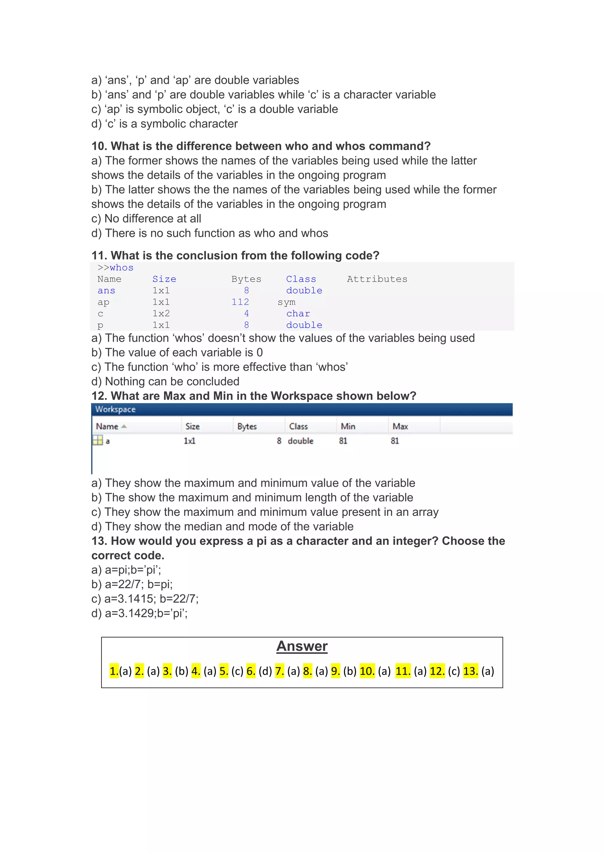 MATLAB Questions and Answers.pdf