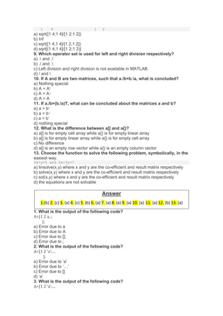 MATLAB Questions and Answers.pdf