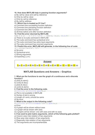 MATLAB Questions and Answers.pdf