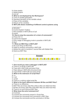 MATLAB Questions and Answers.pdf