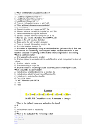 MATLAB Questions and Answers.pdf