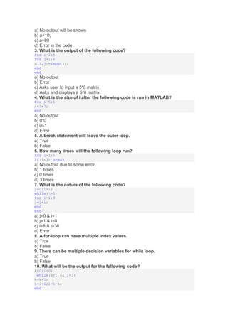 MATLAB Questions and Answers.pdf
