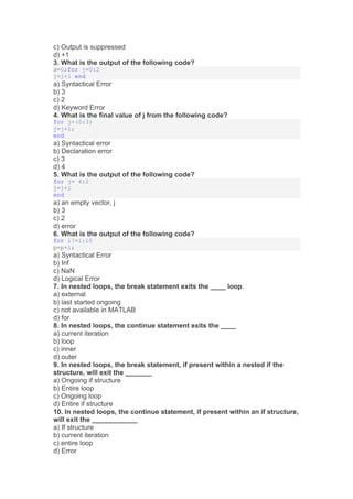 MATLAB Questions and Answers.pdf