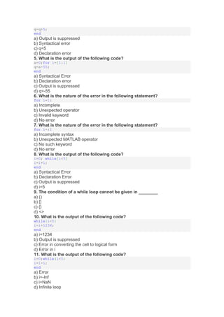 MATLAB Questions and Answers.pdf