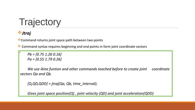 Matlab Robotics Toolbox Odp Programming Languages Computing