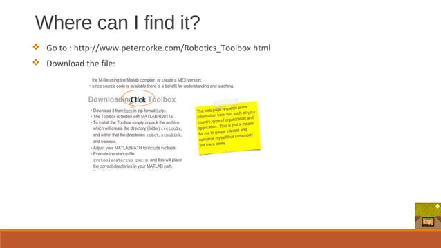 Matlab Robotics Toolbox Odp Programming Languages Computing