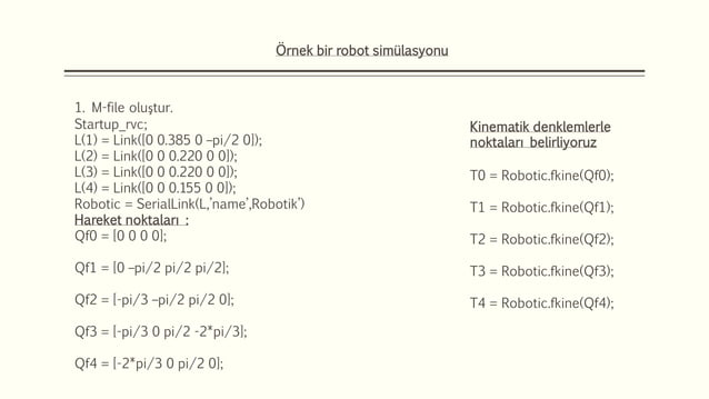 Matlab roboti̇cs toolbox | POTX