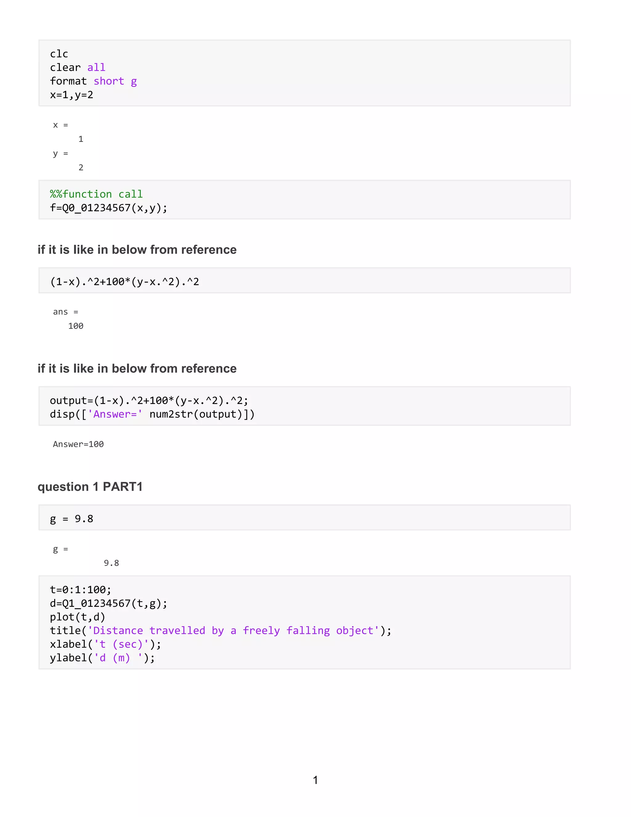 Matlab Sample Assignment Solution | PDF Matlab Sample Assignment Solution | PDF