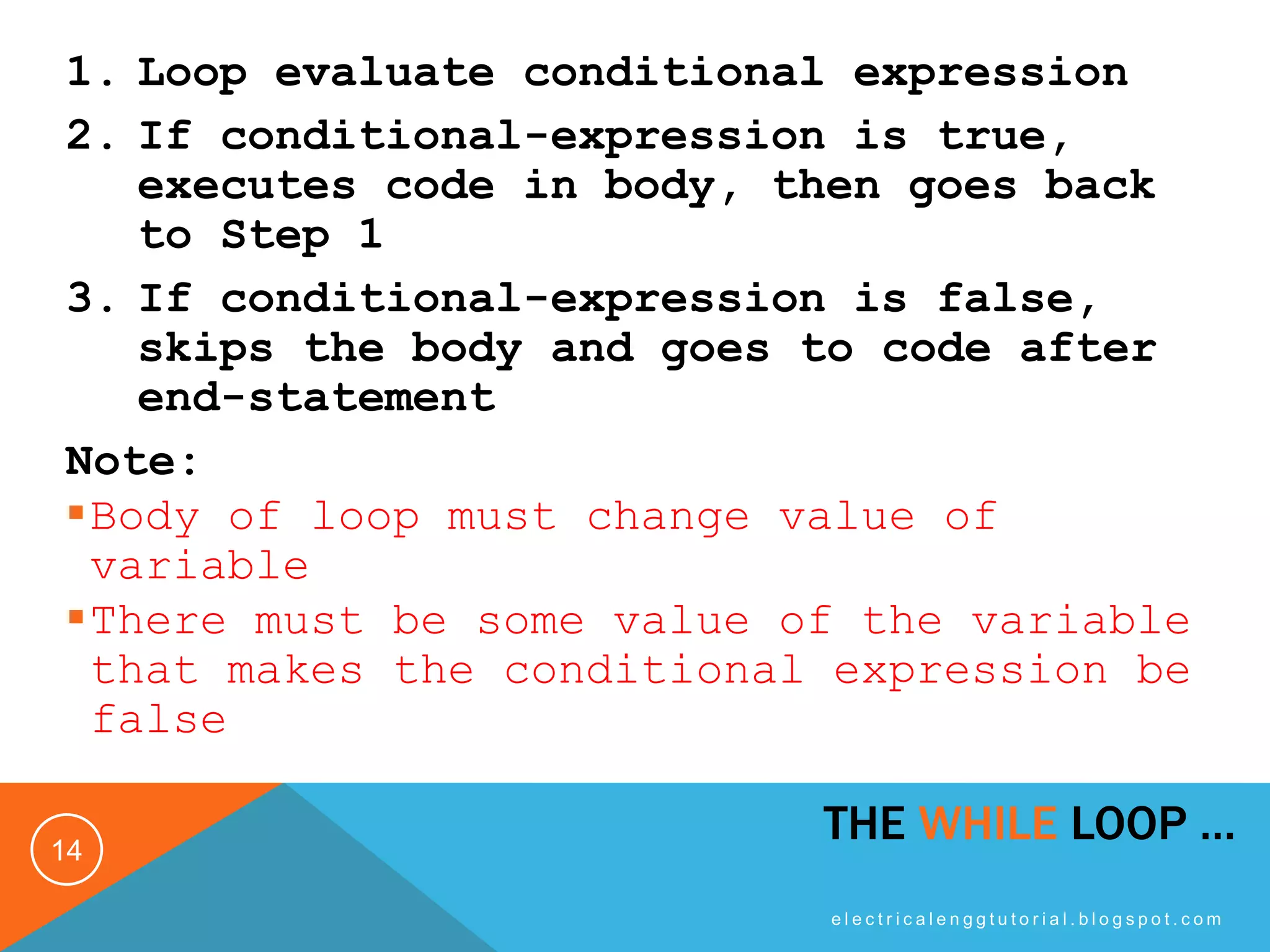Matlab Script Loop Control Ppt 