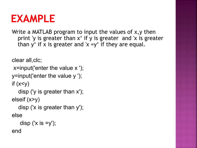 Conditional Control in MATLAB Scripts | PPTX
