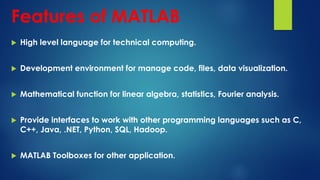 Introduction to MATLAB | PDF