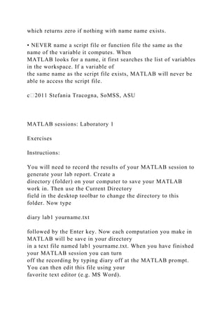 MATLAB sessions Laboratory 1MAT 275 Laboratory 1Introdu.docx ...