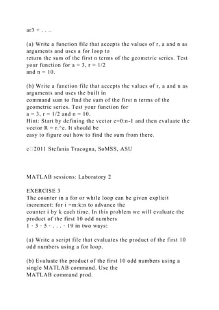 MATLAB sessions Laboratory 2MAT 275 Laboratory 2Matrix .docx