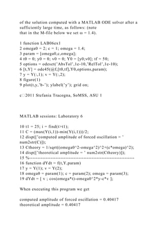 MATLAB sessions Laboratory 6MAT 275 Laboratory 6Forced .docx