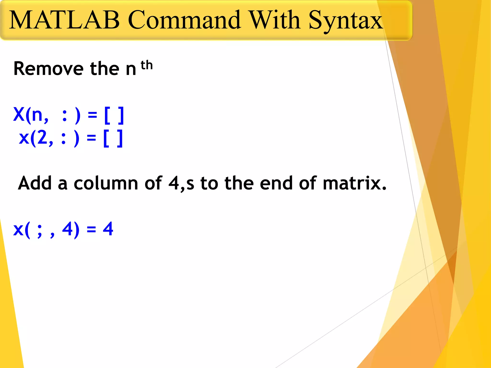 Introduction To Matlab Session With Notes Ppt