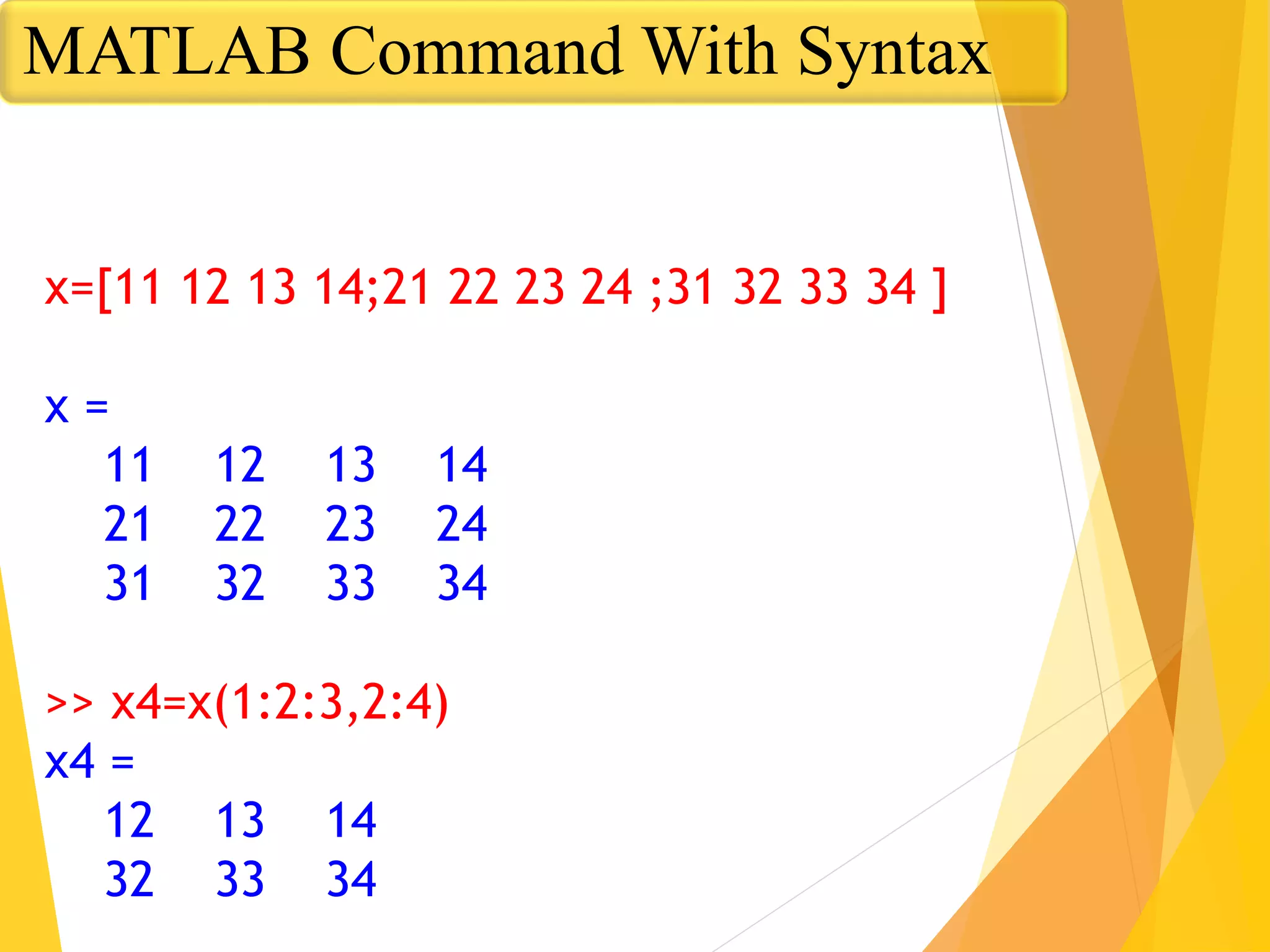 Introduction To Matlab Session With Notes Ppt