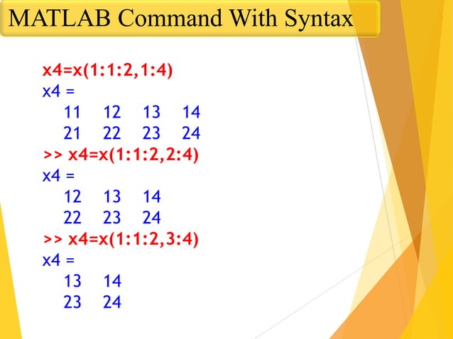 INTRODUCTION TO MATLAB session with notes | PPT