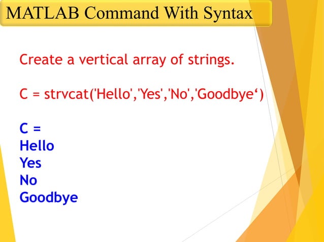 INTRODUCTION TO MATLAB session with notes | PPT