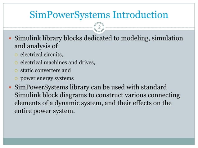 Matlab simpowersystem | PPT